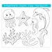 Sea Animals Digital Stamps,under the Sea Stamps,digital Stamps,ocean ...