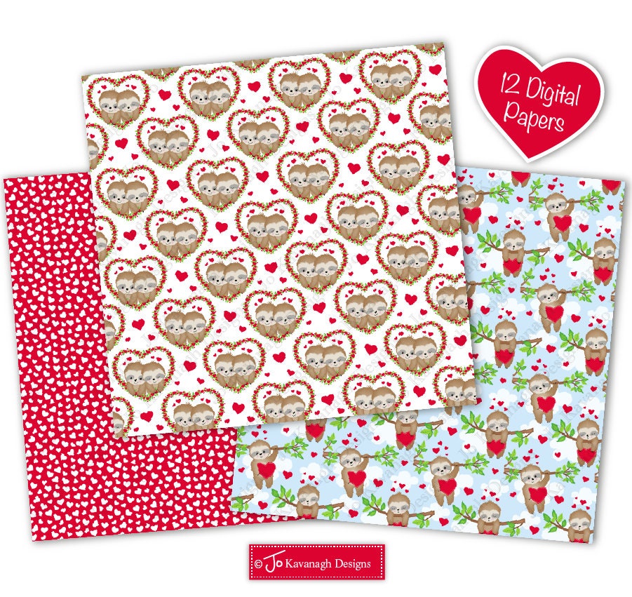 Valentine Digital Papers Valentine Papers Valentine - Etsy