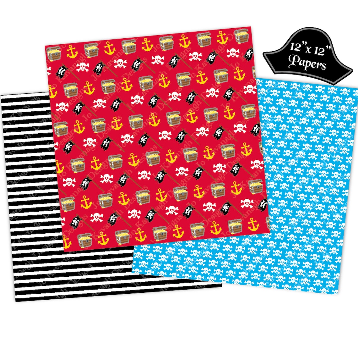 Pirate Digital Paperpirate Ship Paperpirate Paperpirate | Etsy