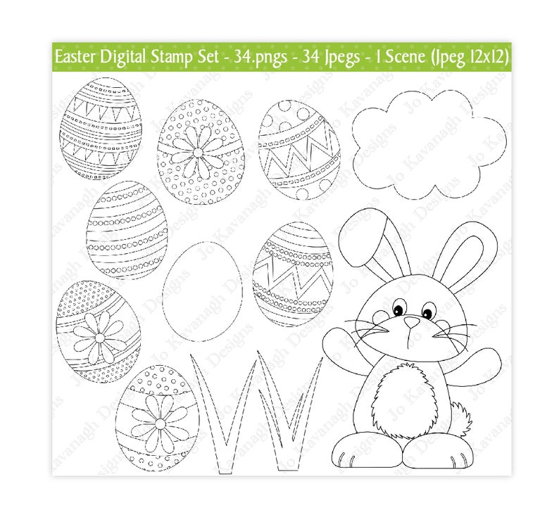 Easter Digital Stamps,easter Stamps,easter Clipart,digital Stamps ...