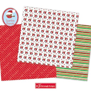 Christmas Digital Papers,christmas Scrapbook Papers,santa Paper ...