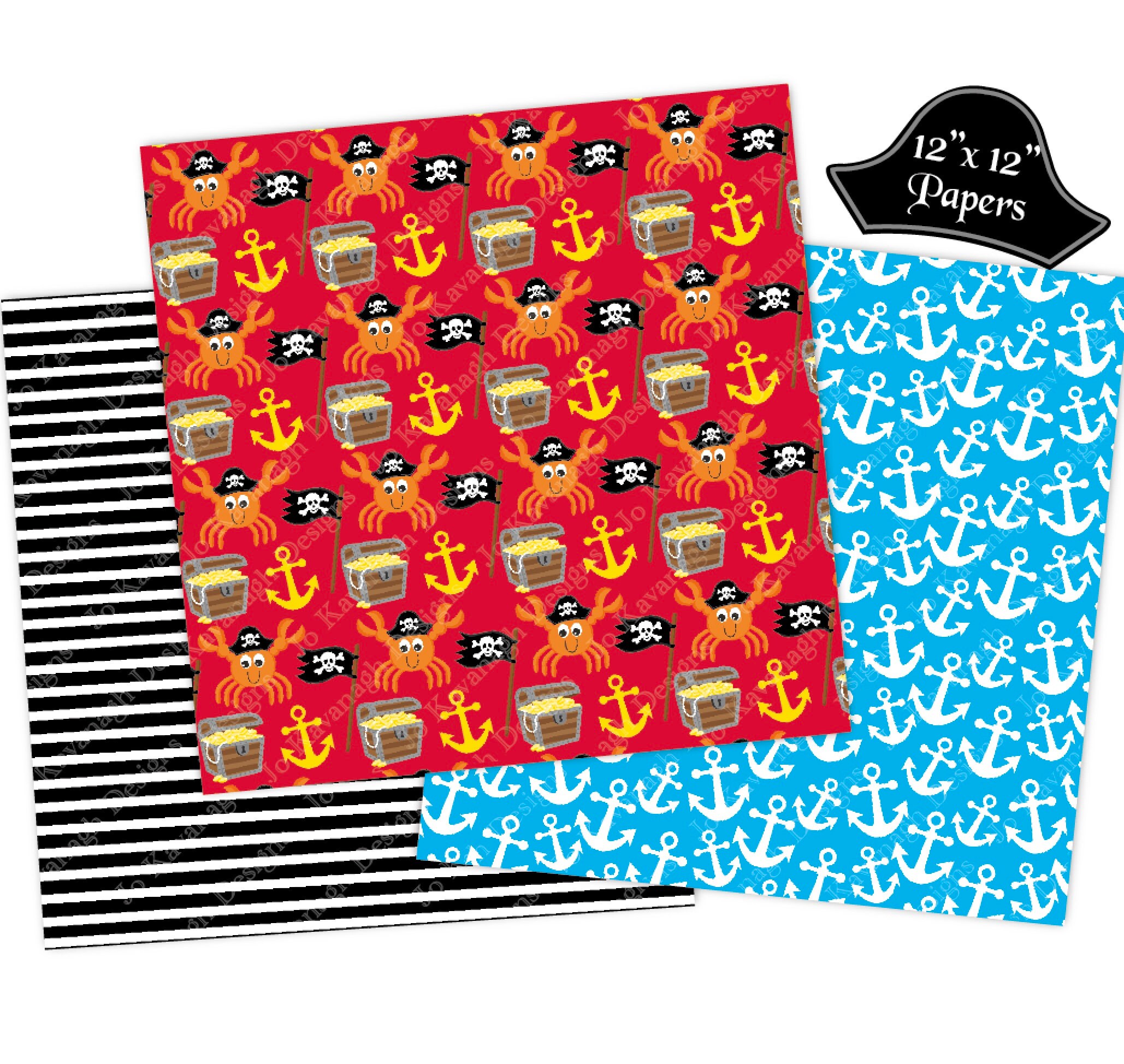 Pirate Digital Papers,pirate Ship Paper,pirate Paper,pirate Clipart ...