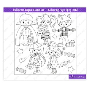 Halloween Digital Stamps,witch Digital Stamps,halloween Stamps ...