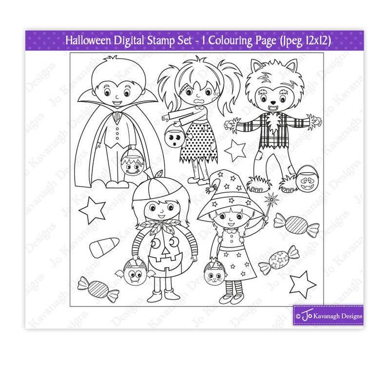 Halloween Digital Stampswitch Digital Stampshalloween - Etsy