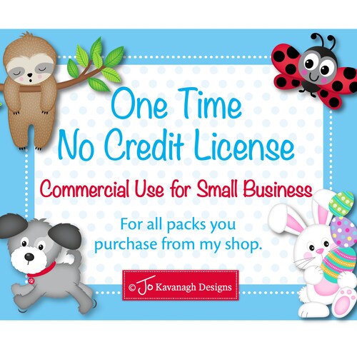 One Time Commercial License Commercial Use License No Credit - Etsy UK