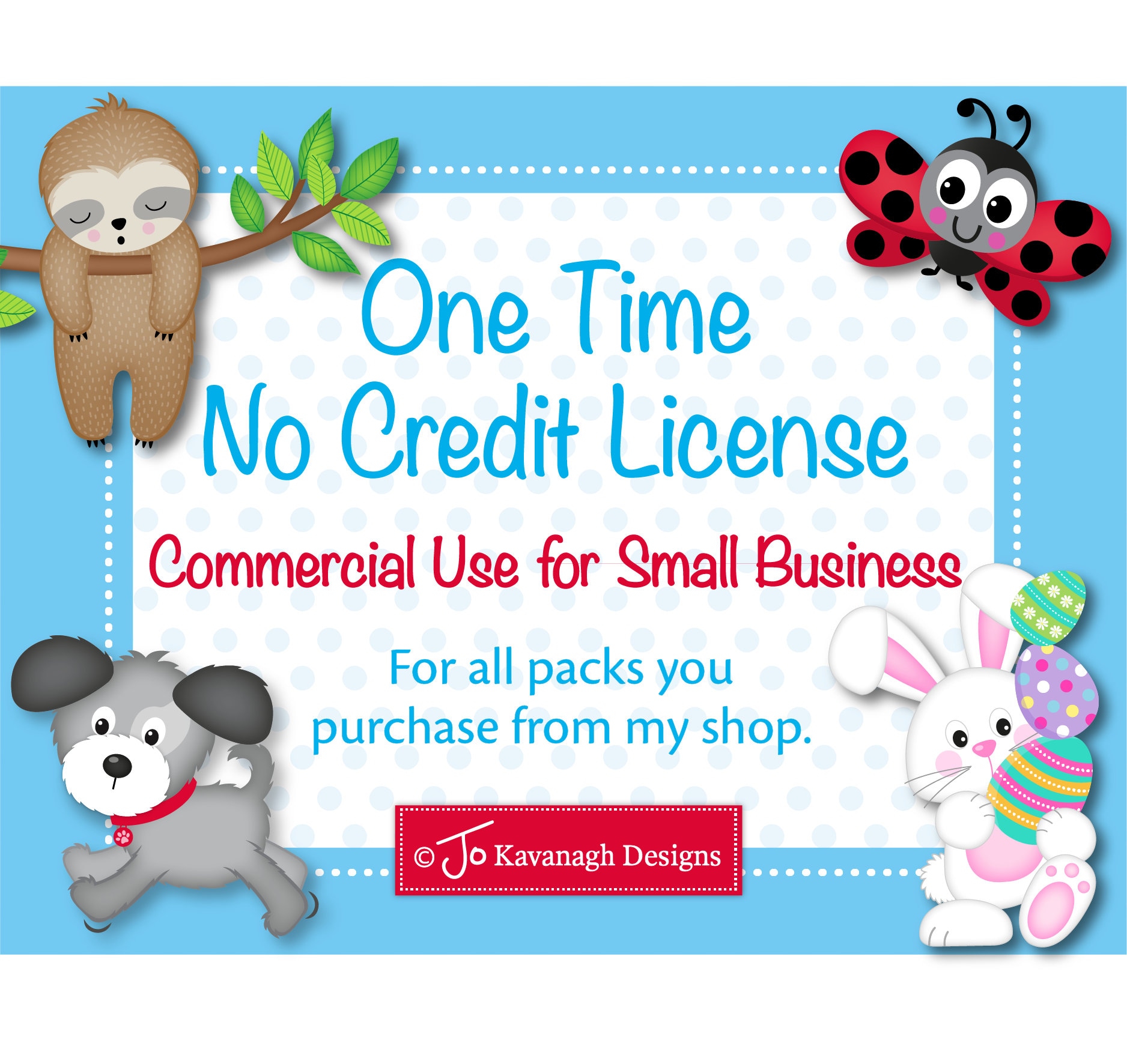 One Time Commercial License Commercial Use License No Credit | Etsy UK