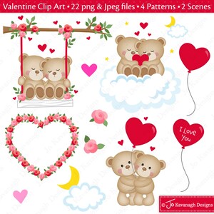 Valentine Clipart, Valentines Day Clipart, Bear Clipart, Valentine Bear ...