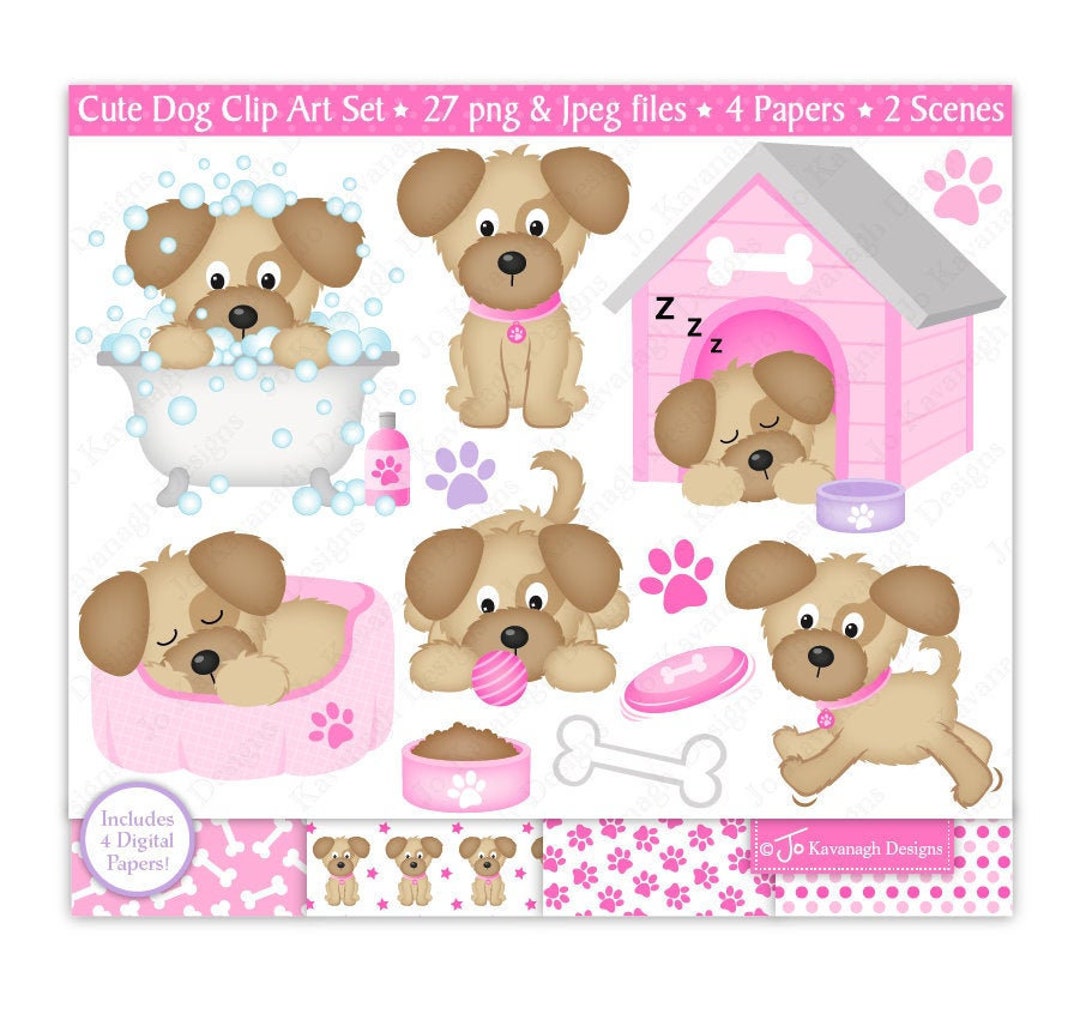 Dog Clipart, Puppy Dog Graphics, Pets Clipart, Dogs, Commercial Use ...