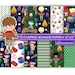 Camping Digital Papers, Camping Papers, Camping Patterns, Summer Camp ...