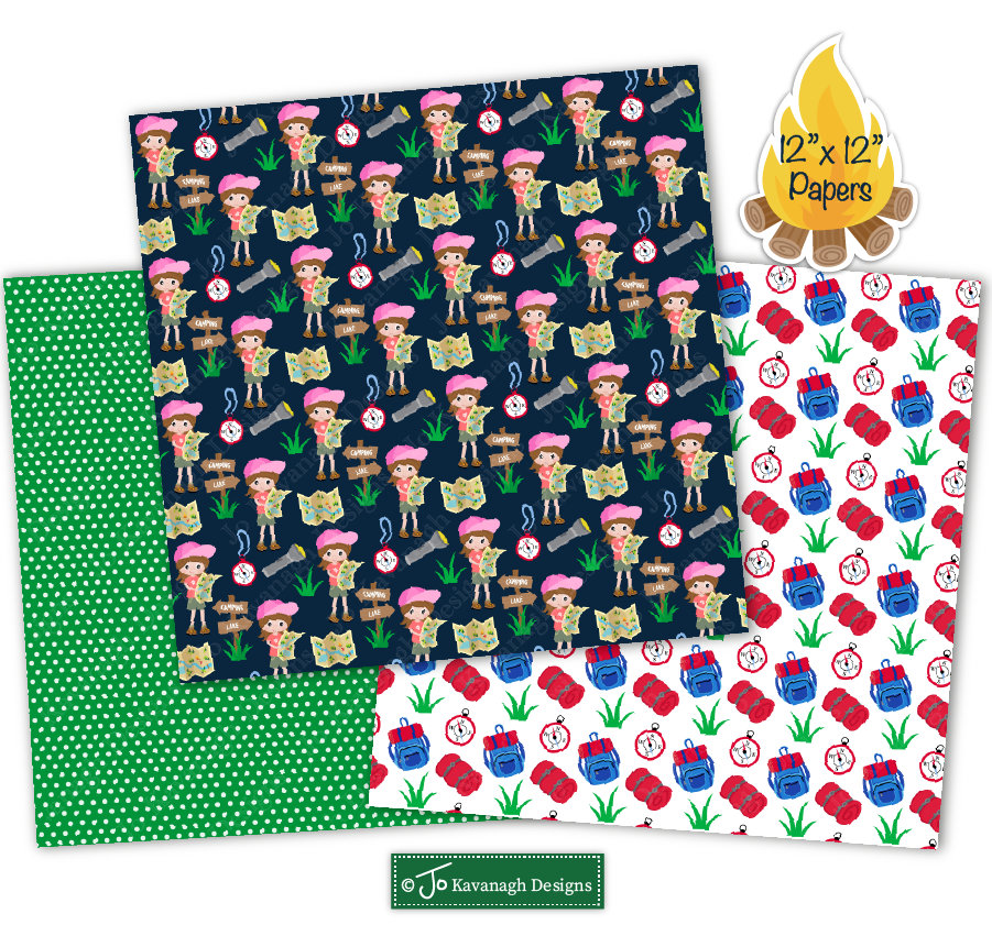 Camping Digital Papers Camping Papers Camping Patterns - Etsy UK