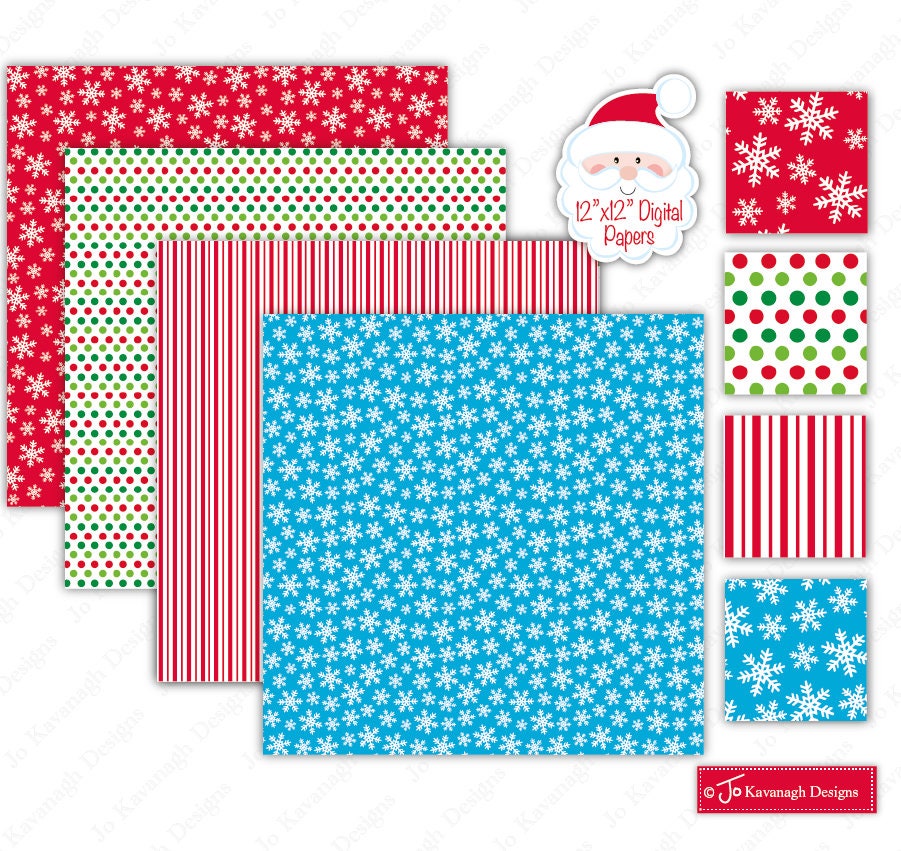 Christmas Clipartchristmas Digital Paperschristmas Clip | Etsy