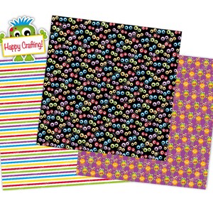 Monster Digital Paper,alien Digital Paper,cute Monster Patterns,fun ...