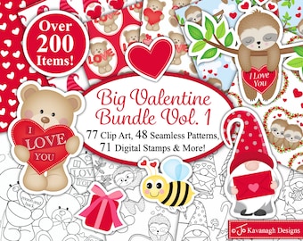 Valentine Digital Stampsdigital Stampsvalentine Bear Digital - Etsy
