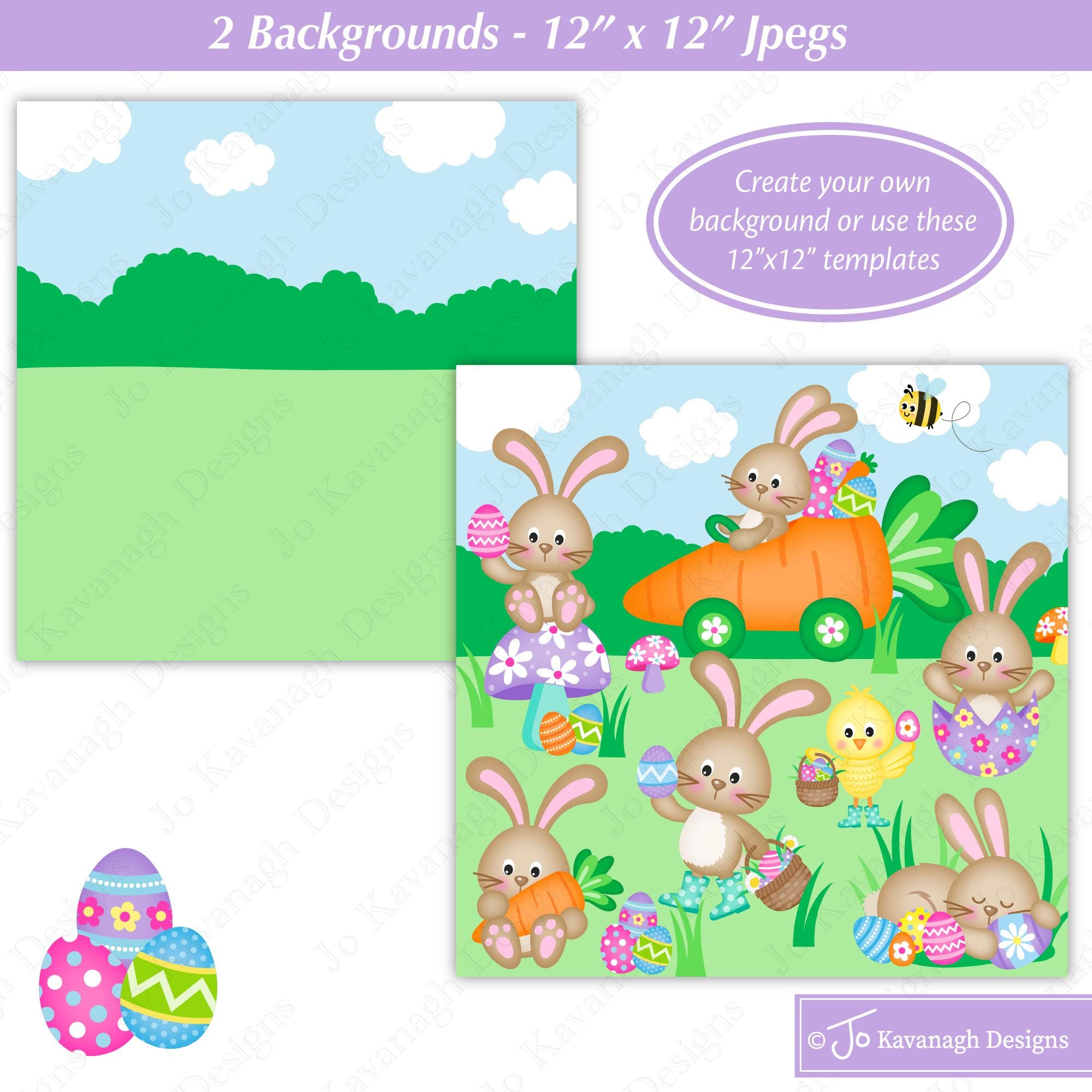 Easter Bunny Clipart, Easter Graphics, Easter Digital Paper, Easter ...
