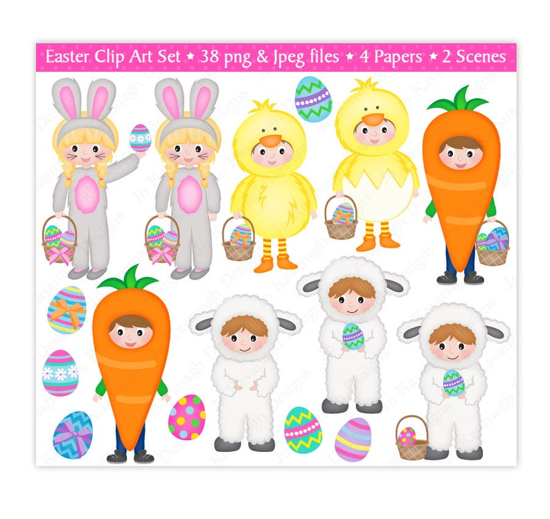 Easter Clipart Easter Digital Papers Easter Clip Art Easter - Etsy