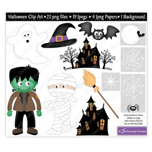 Halloween Clipart,halloween Digital Papers,witch Clipart,jack O Lantern ...