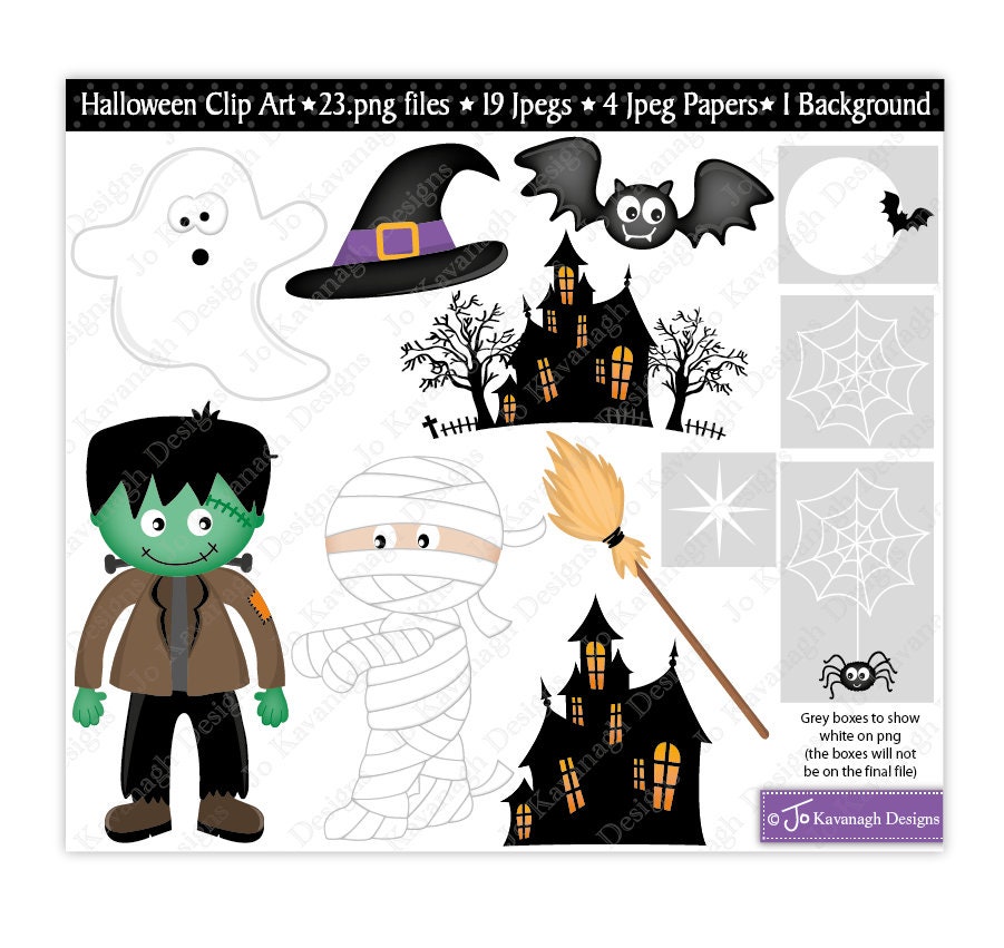 Halloween Clipart,halloween Digital Papers,witch Clipart,jack O Lantern ...