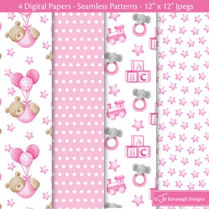 Baby Girl Clipart Bundle, Baby Clip Art, Baby Shower Printables, Baby ...