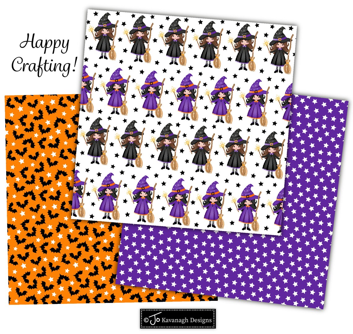 Halloween Digital Paper Witch Patterns Halloween Patterns - Etsy UK