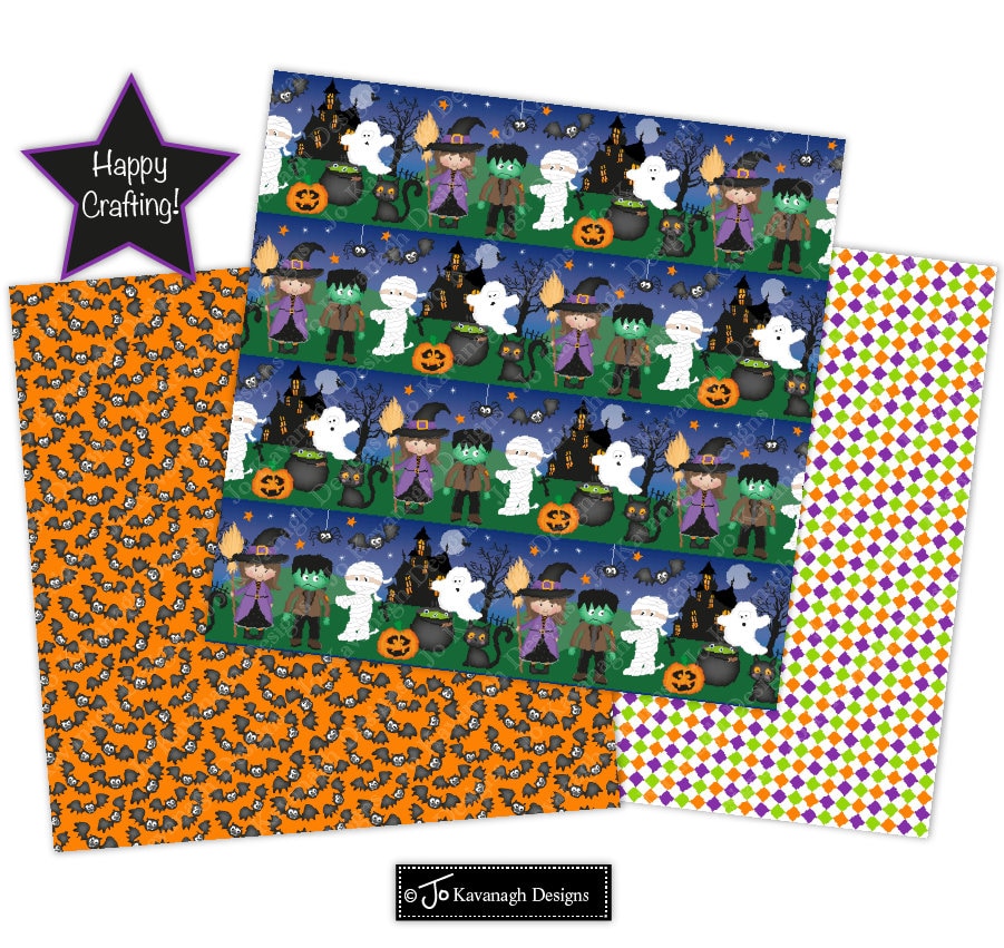 Halloween Digital Papers, Halloween Papers, Halloween Patterns ...