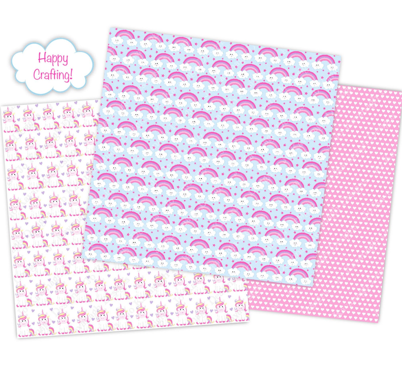 Unicorn Digital Papers,cute Unicorn Digital Papers,horse Digital Papers ...