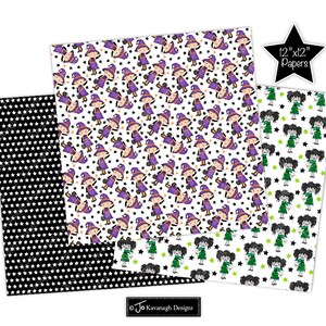Halloween Digital Papers, Halloween Patterns, Witch, Dracula, Zombie ...
