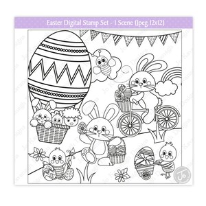 Easter Digital Stamps, Easter Stamps, Easter Clipart, Easter Bunny ...