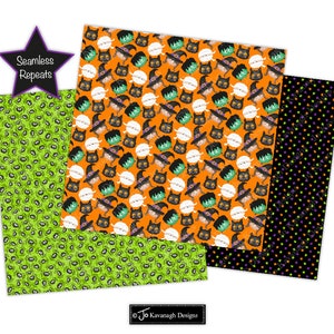 Halloween Digital Papers, Halloween Papers, Halloween Patterns ...