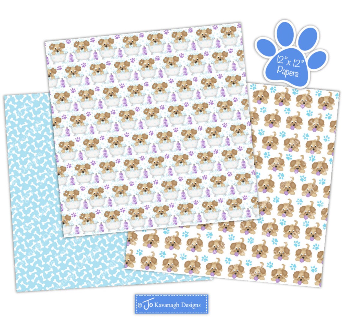 Puppy Dog Papers Dog Digital Papers Cute Dog Papers Dog - Etsy UK