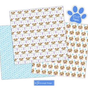 Puppy Dog Papers, Dog Digital Papers, Cute Dog Papers, Dog Paper Pack ...