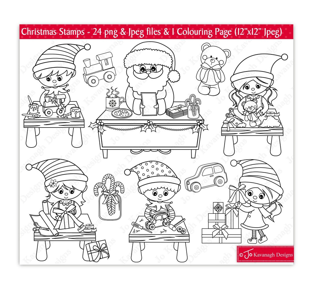 Christmas Digital Stamps, Christmas, Christmas Stamps, Christmas ...