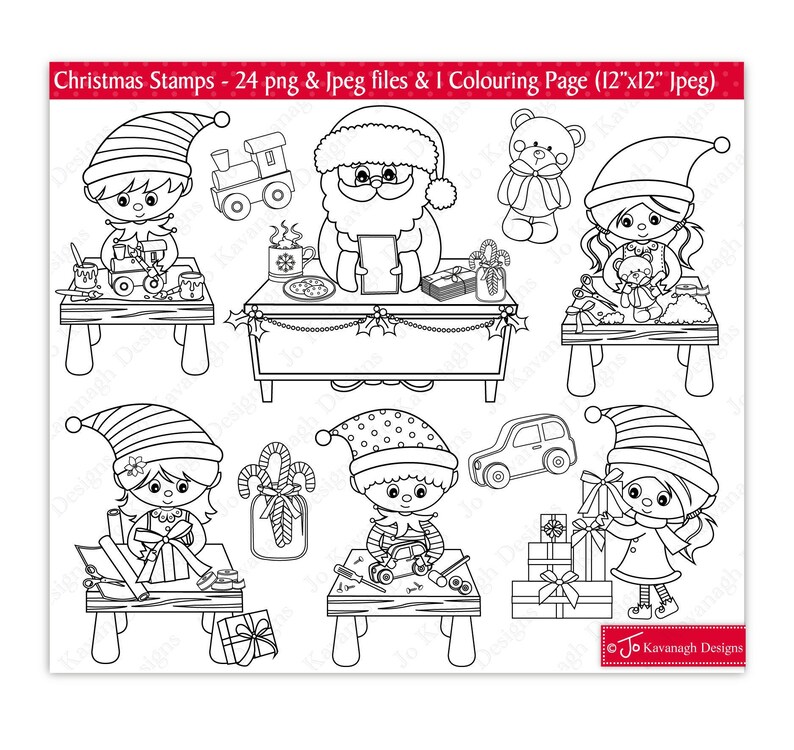 Christmas Digital Stamps, Christmas, Christmas Stamps, Christmas ...