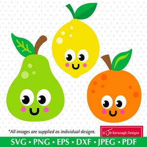 Fruit SVG Bundle, Cute Fruit Clipart, Summer Fruits SVG, Apple SVG ...