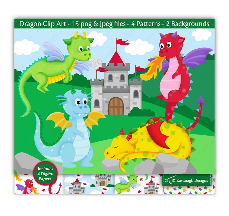 Dragon Clipart, Cute Dragons, Dragon Graphics and Illustrations, Dragon ...