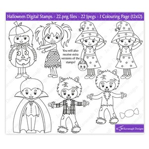 Halloween Digital Stamps,witch Digital Stamps,halloween Stamps ...