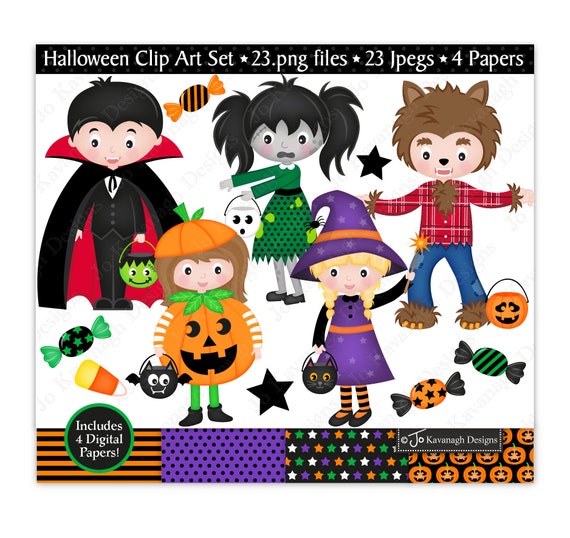 Halloween Cliparthalloween Digital Paperswitch - Etsy UK