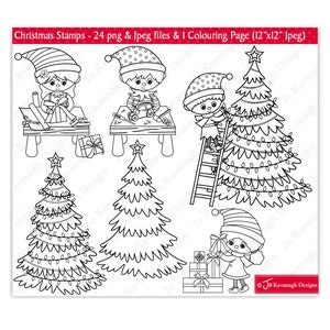 Christmas Digital Stamps, Christmas, Christmas Stamps, Christmas ...