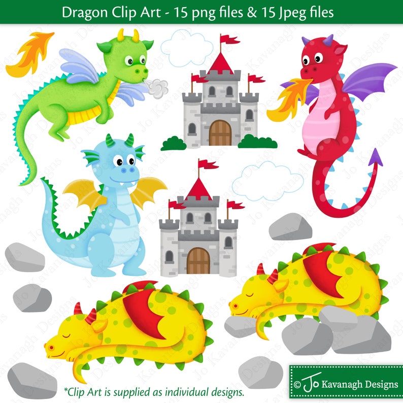 Dragon Clipart, Cute Dragons, Dragon Graphics and Illustrations, Dragon ...