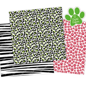 Jungle Animals Digital Paper,jungle Papers,digital Paper Pack,jungle ...