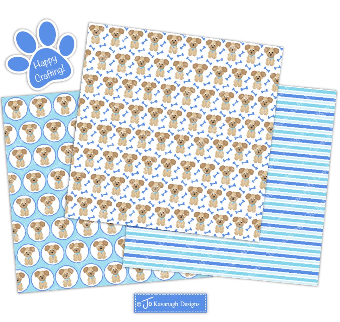 Puppy Dog Papers Dog Digital Papers Cute Dog Papers Dog - Etsy UK