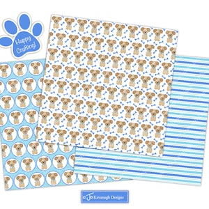 Puppy Dog Papers, Dog Digital Papers, Cute Dog Papers, Dog Paper Pack ...