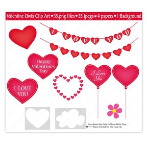 Valentine Clipart,valentine Digital Papers,valentine Owls Clip Art,owl ...