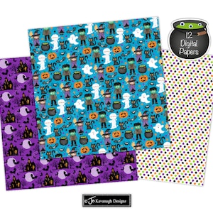 Halloween Digital Papers, Halloween Papers, Halloween Patterns ...