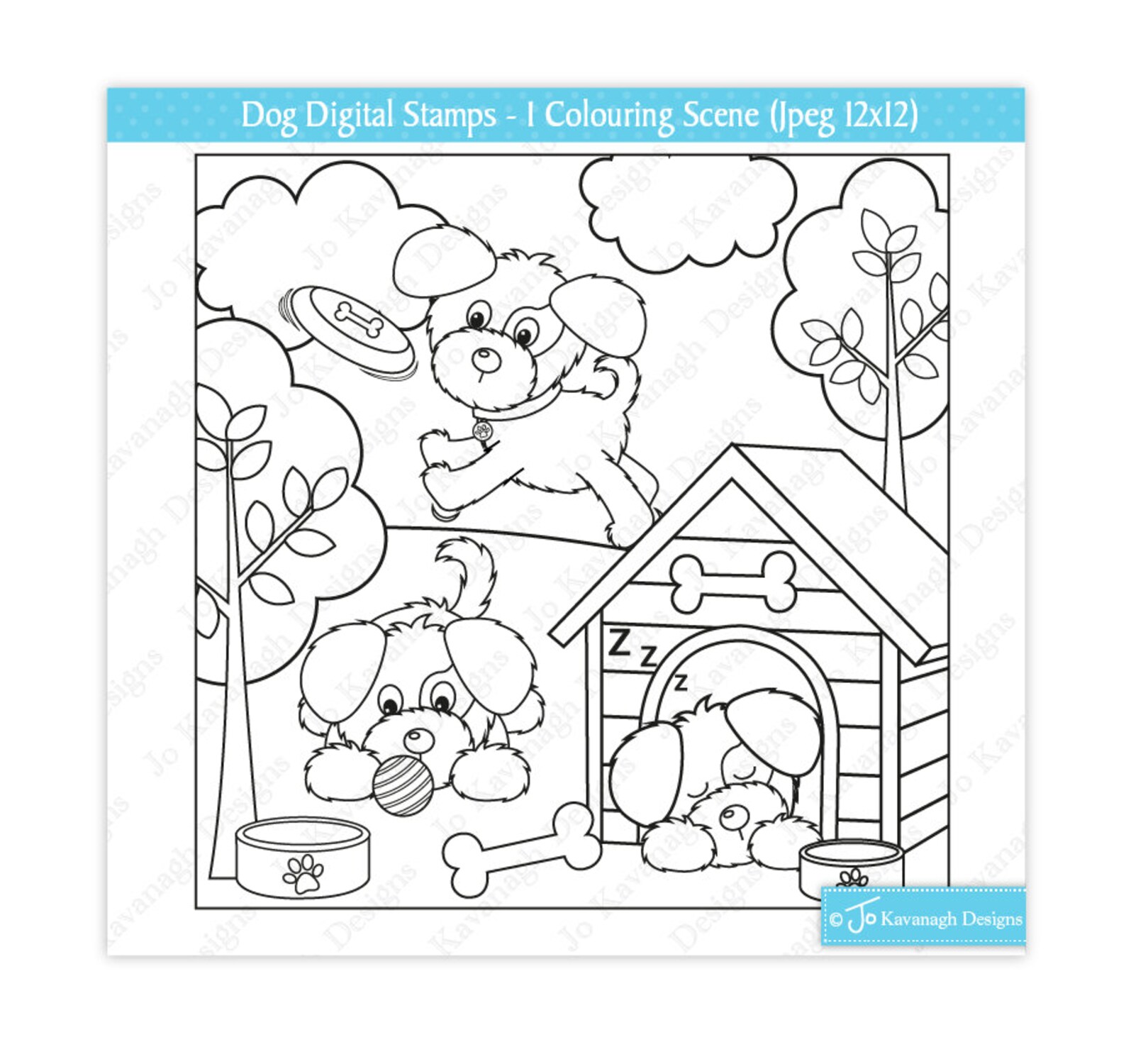 Dog Digital Stamps Puppy Dog Stamps Pets Stamps Dog | Etsy