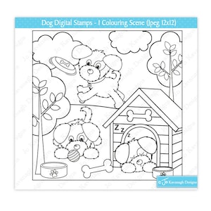Cute Dogs Digital Stamps, Puppy Dog Stamps, Pet Stamps, Dog Clipart ...