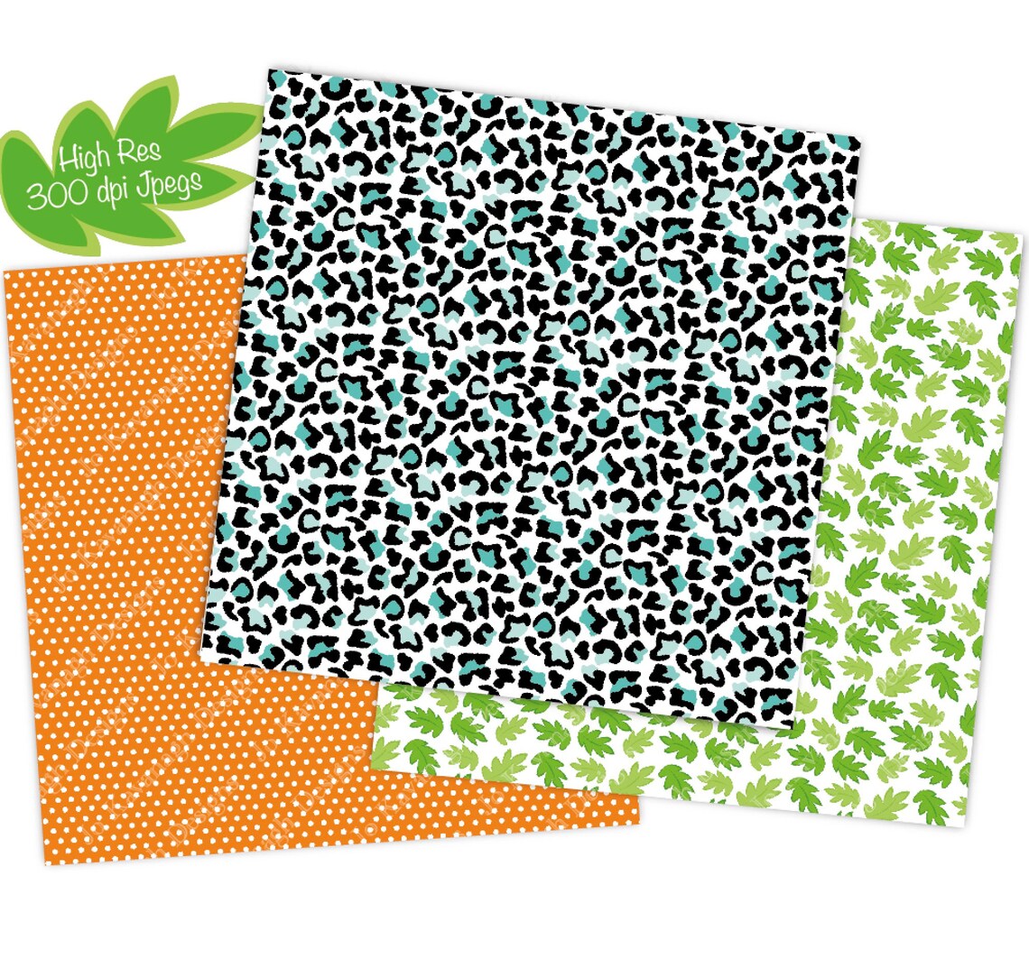 Jungle Animals Digital Paperjungle Papersdigital Paper | Etsy UK