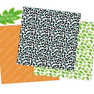 Jungle Animals Digital Paper,jungle Papers,digital Paper Pack,jungle ...