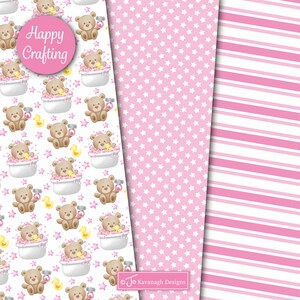 Baby Digital Paper, Baby Girl Digital Paper, Baby Scrapbook Papers, New ...