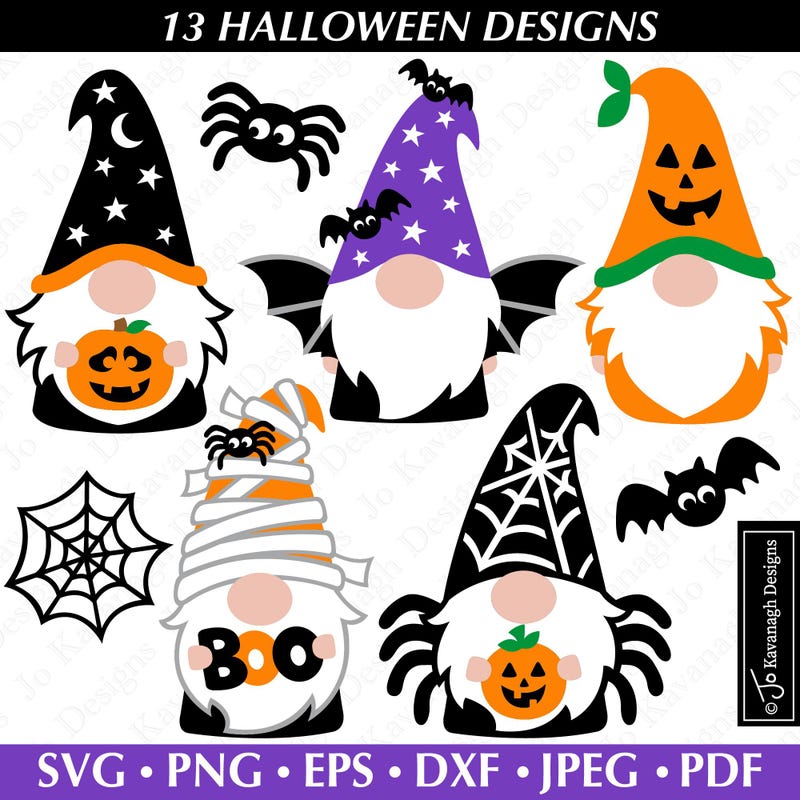 Halloween Gnome Svg - Etsy