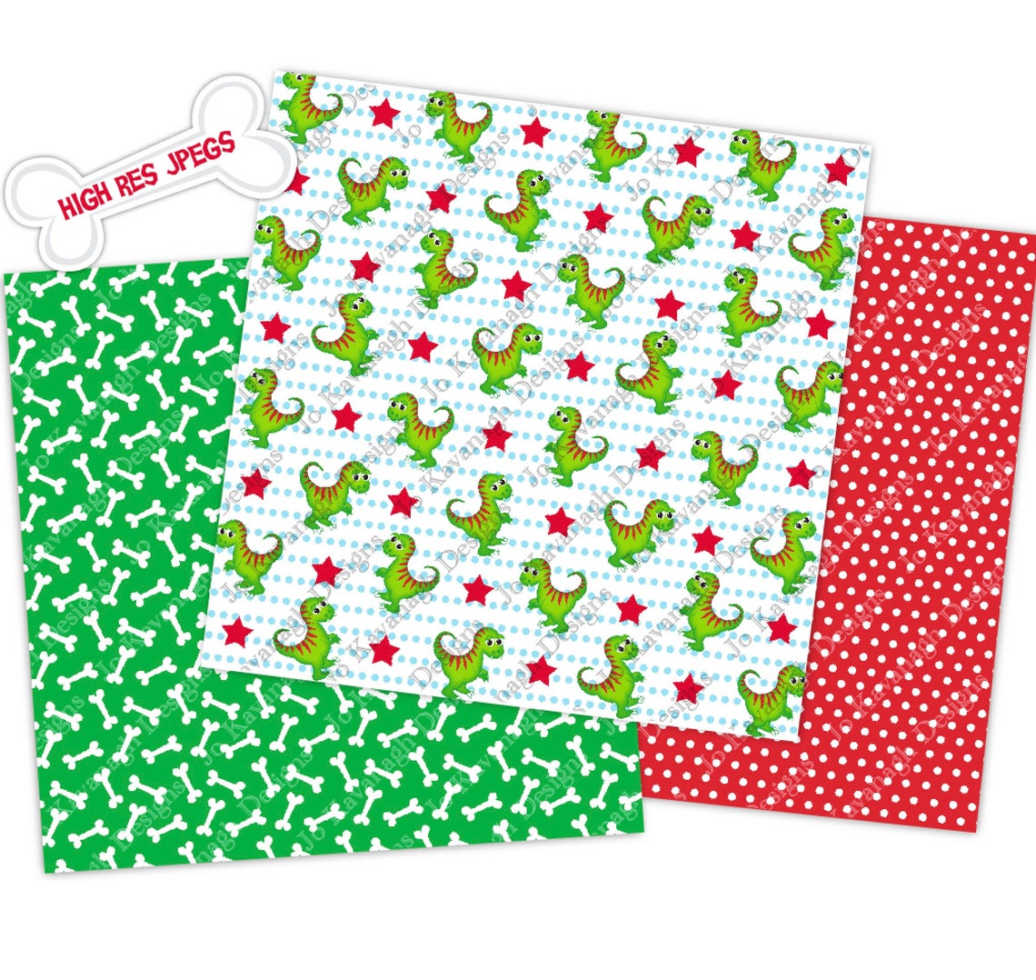 Dinosaur Digital Paperscute Dinosaur Papersdinosaur | Etsy